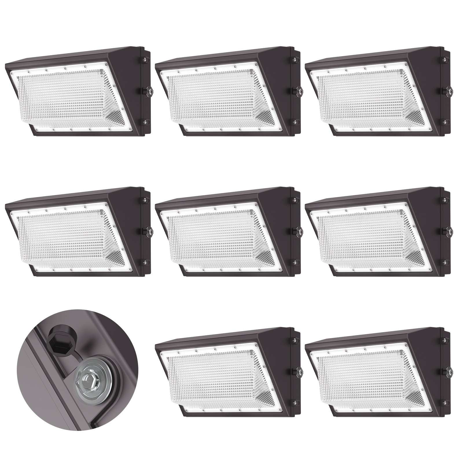 Sliny Toy Trade 8 Pack 160w Led Wall Pack Light With Dusk To Dawn ...